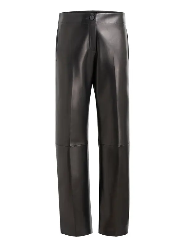 Khaite Mita Leather Trousers - Black