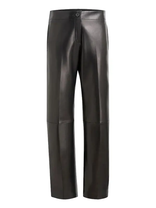 Khaite Mita Leather Trousers - Black