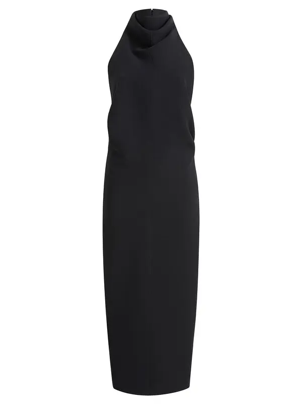 Khaite Roxanne Crepe Halterneck Maxi Dress - Black