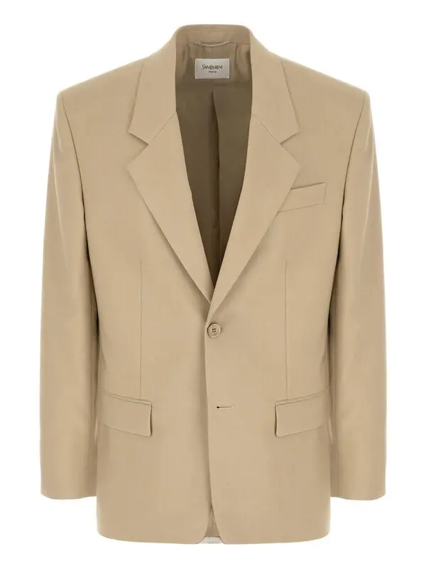 Saint Laurent Beige Blazer - Multicolor