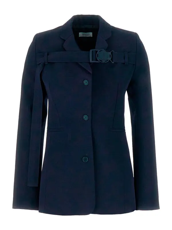 Off-White Belted Blazer - Multicolor