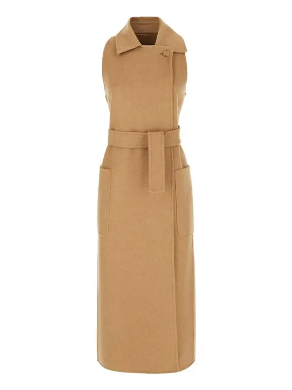 Max Mara Sleeveless Belted Coat - Multicolor