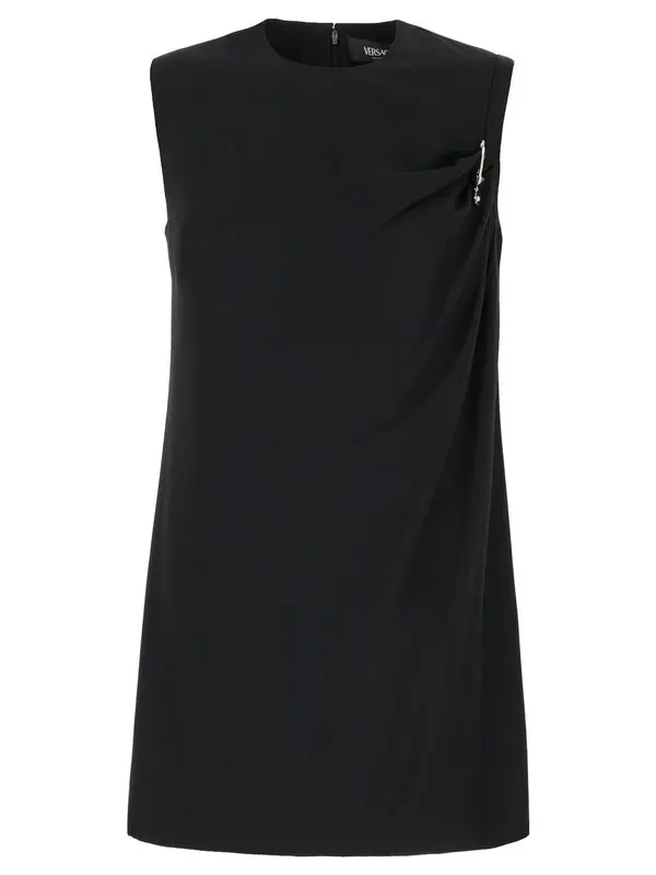 Versace Sleeveless Dress With Medusa Detail - Multicolor