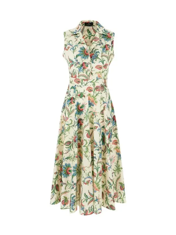 Etro Sleeveless Printed Midi Dress - Multicolor