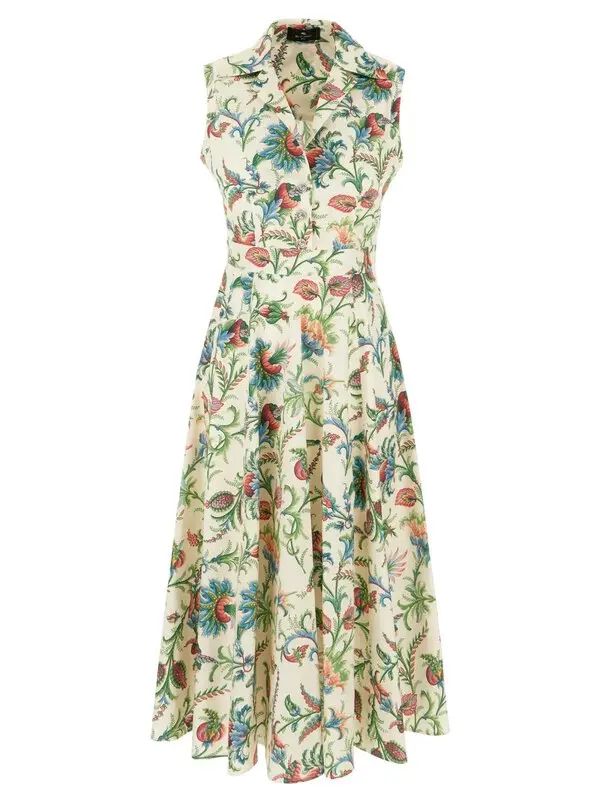 Etro Sleeveless Printed Midi Dress - Multicolor