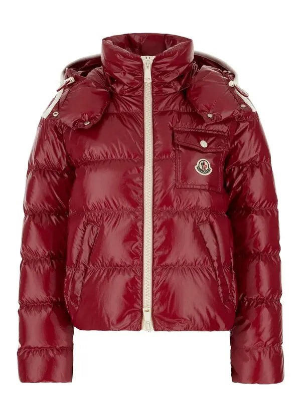 Moncler Quilted Down Jacket With Hood - Multicolor