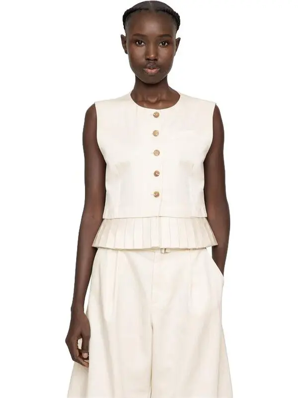 Sea Angelina Vest - Neutral / White