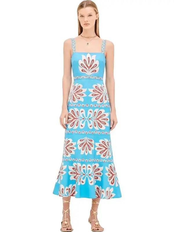 Alexis Sirena Printed Midi Dress - Natural