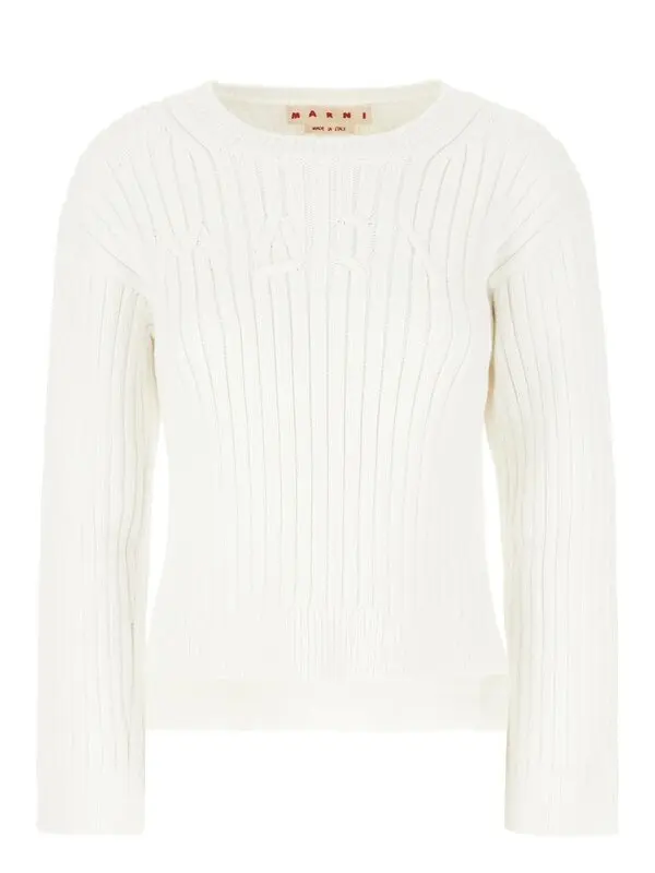 Marni Ribbed Crew Neck Knitwear - Multicolor