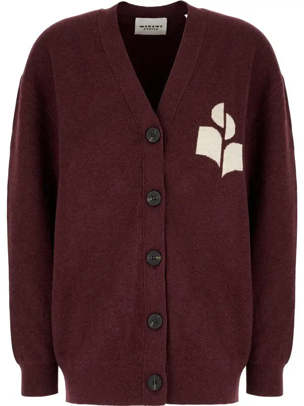Isabel Marant Étoile Knit Cardigan With Logo Detail - Multicolor