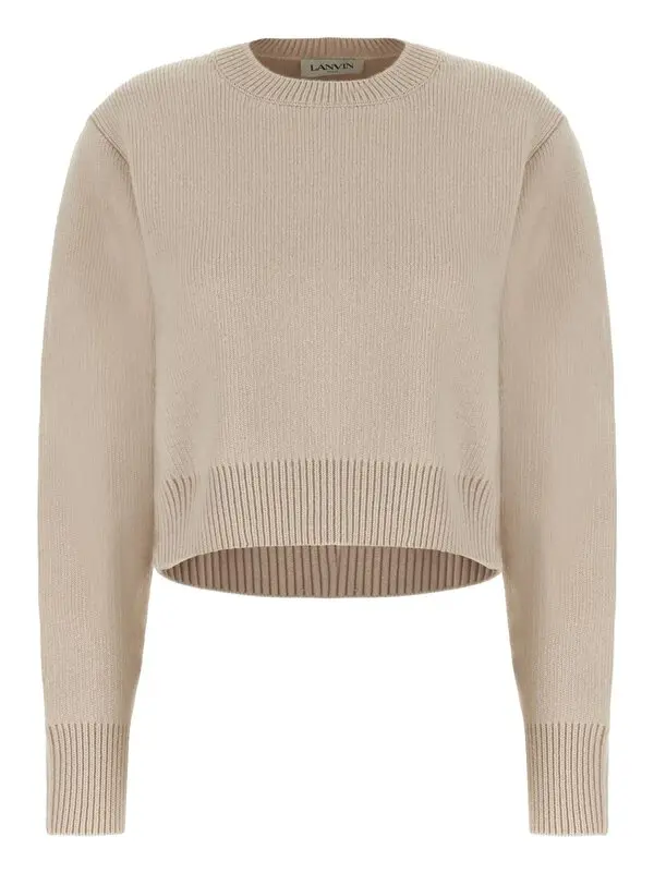 LANVIN Ribbed Cropped Pullover - Multicolor