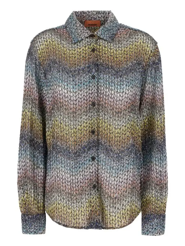 Missoni Striped Knit Shirt - Multicolor