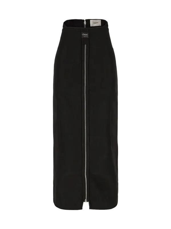 Coperni Black Skirt With Zipper Detail - Multicolor