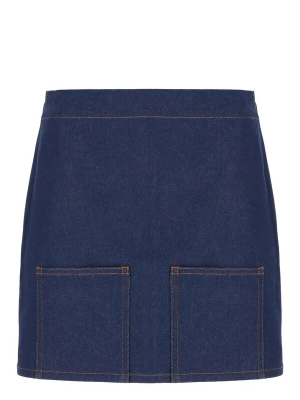 Fendi Denim Skirt With Dual Pockets - Multicolor