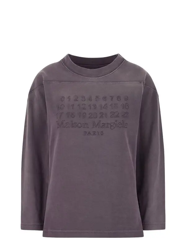 MAISON MARGIELA Crewneck Sweatshirt With Numeric And Logo Detailing - Multicolor