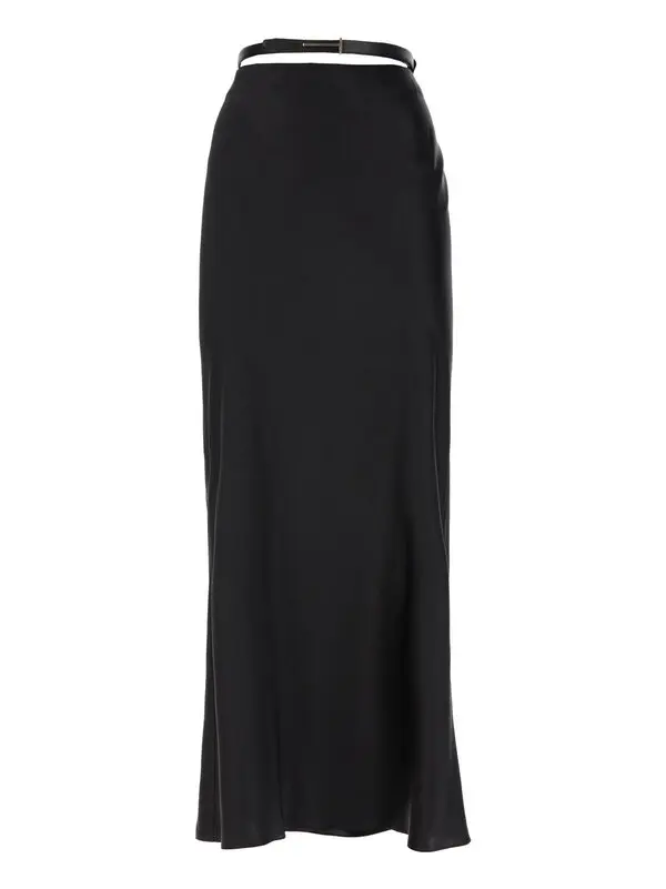 TOM FORD Black Skirt With Belt Detail - Multicolor