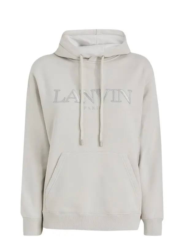 LANVIN Embroidered Logo Hoodie - Multicolor