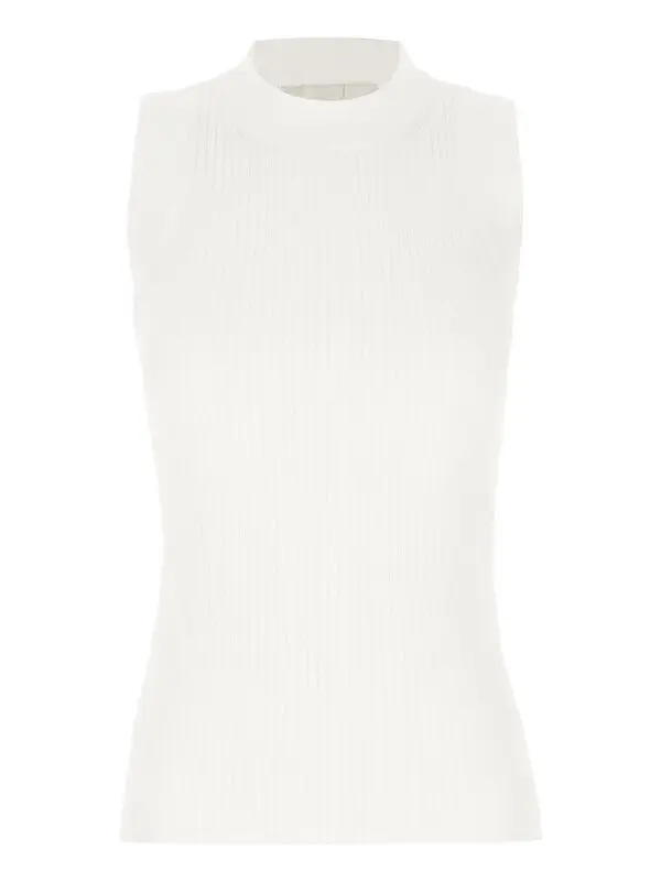 Sportmax Ribbed Mock Neck Sleeveless Top - Multicolor