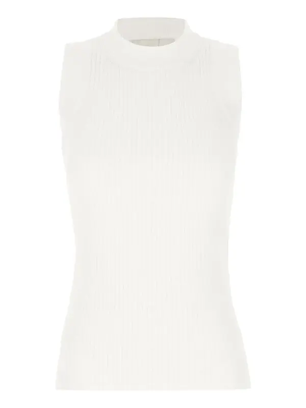 Sportmax Ribbed Mock Neck Sleeveless Top - Multicolor