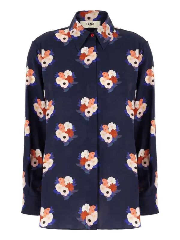 Fendi Floral Print Button-up Shirt - Multicolor