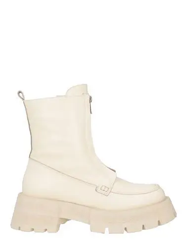 TOSCA BLU Leather Ankle Boots - Beige