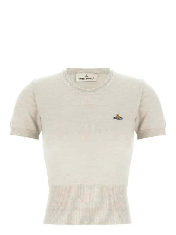 VIVIENNE WESTWOOD Ribbed T-shirt With Emblem - Multicolor