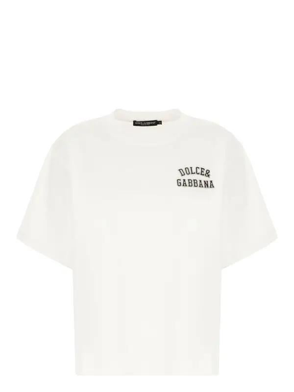 Dolce & Gabbana Embroidered Logo T-shirt - Multicolor