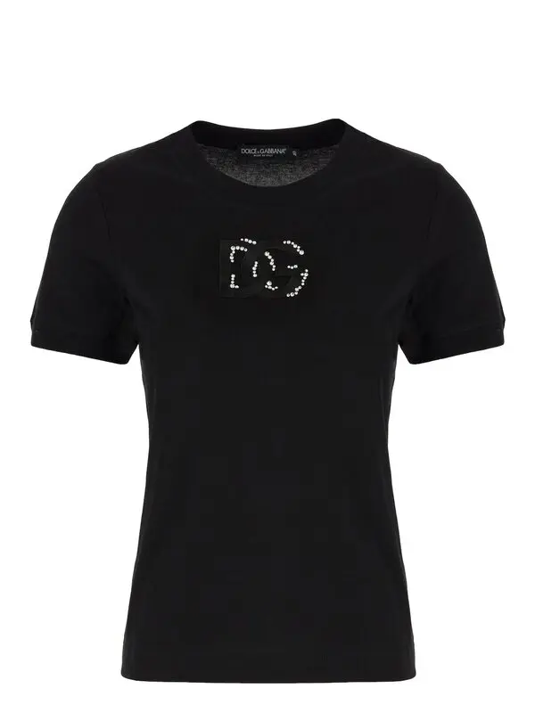 Dolce & Gabbana Embellished Logo T-shirt - Multicolor