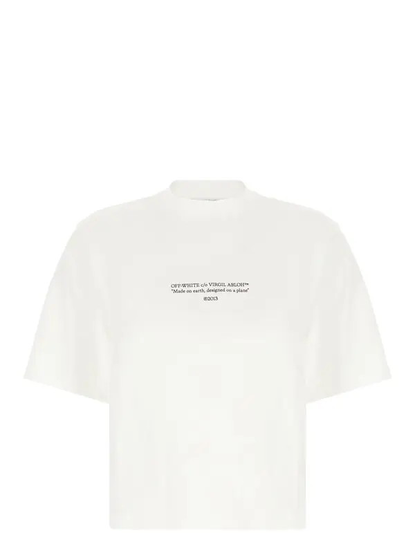Off-White Made On Earth, Designed On A Plane" T-shirt - Multicolor