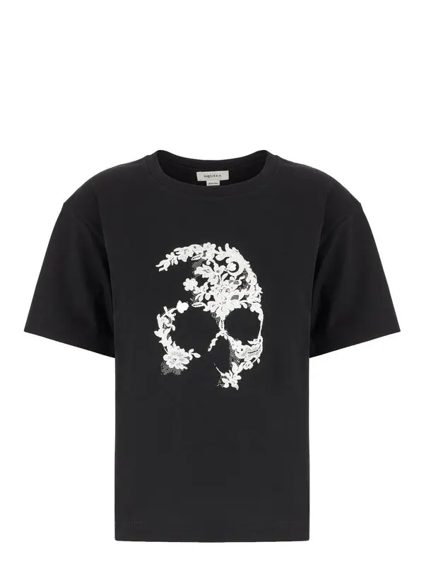 Alexander McQueen Floral Skull T-shirt - Multicolor