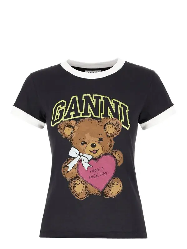 GANNI Graphic Teddy Bear T-shirt - Multicolor