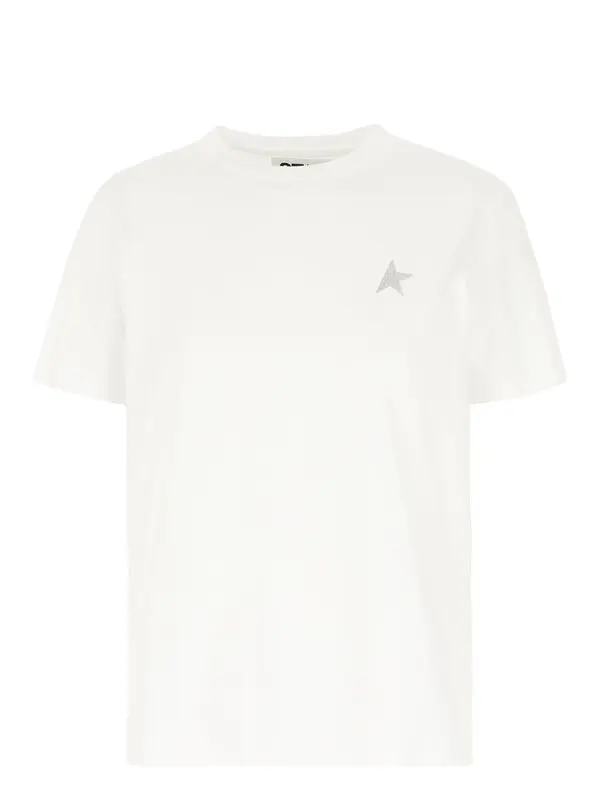 GOLDEN GOOSE T-shirt With Embellished Star Detail - Multicolor