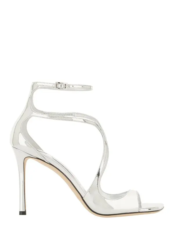 JIMMY CHOO Azia 95 Sandals In Silver - Multicolor
