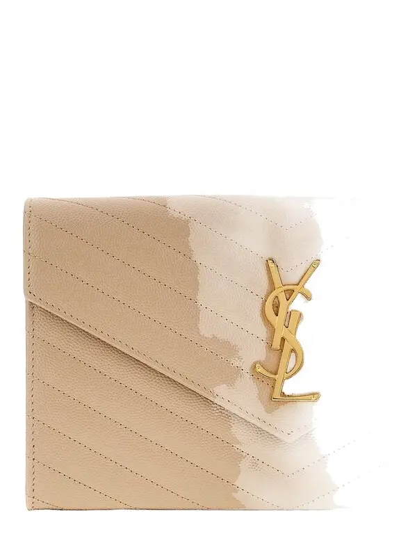 Saint Laurent Envelope Wallet With Monogram - Multicolor