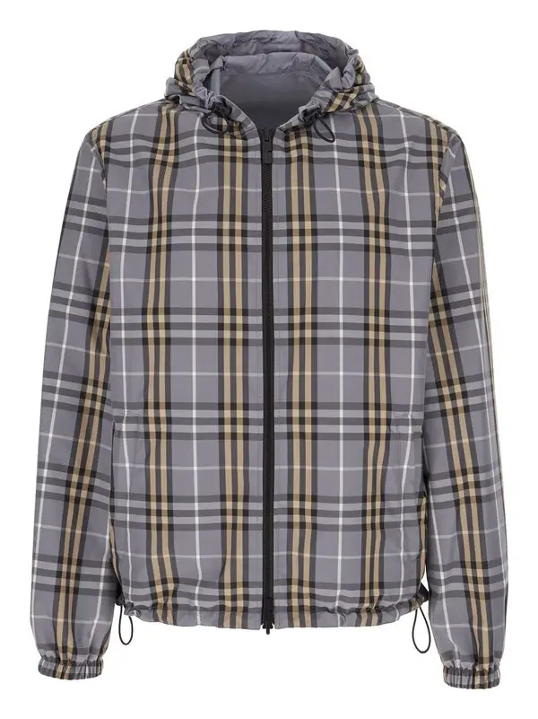 Burberry Plaid Zip-up Jacket - Multicolor