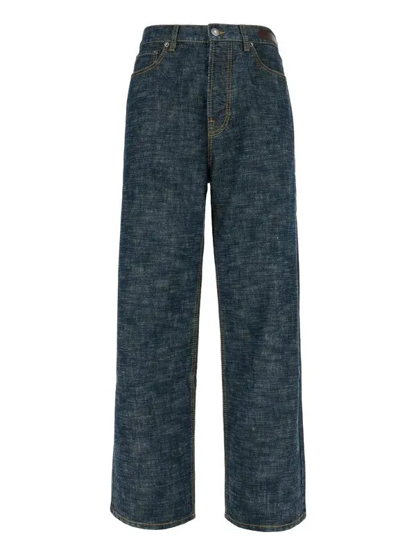 LANVIN Dark Wash Straight Leg Jeans - Multicolor