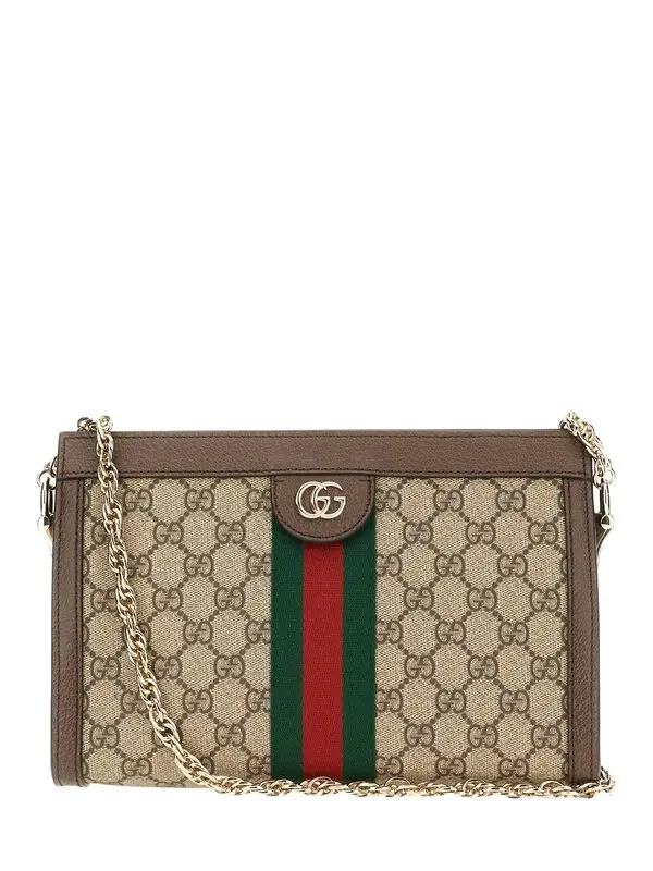 Gucci Shopper Bag With Monogram And Chain Strap - Multicolor