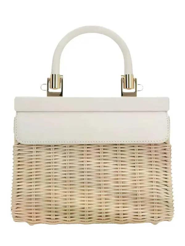 Rodo Paris Wicker Tote Bag - Neutrals