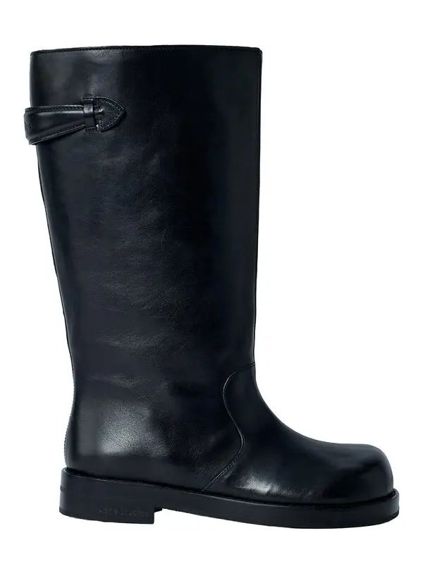 Acne Studios Knee High Leather Boots - Black