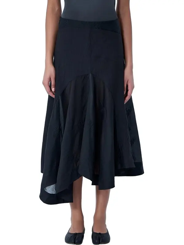 Our Legacy Asymmetric Midi Skirt - Black