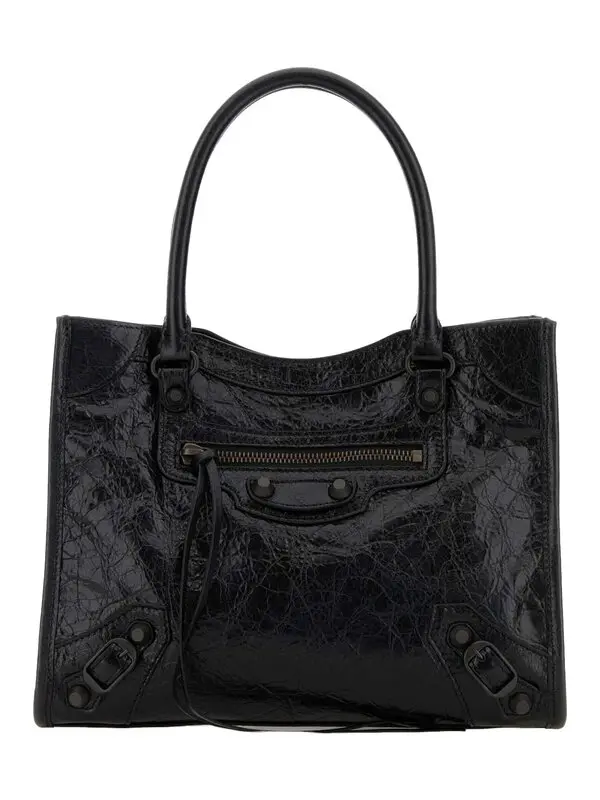 Balenciaga Leather Mini Le City Handbag - Black