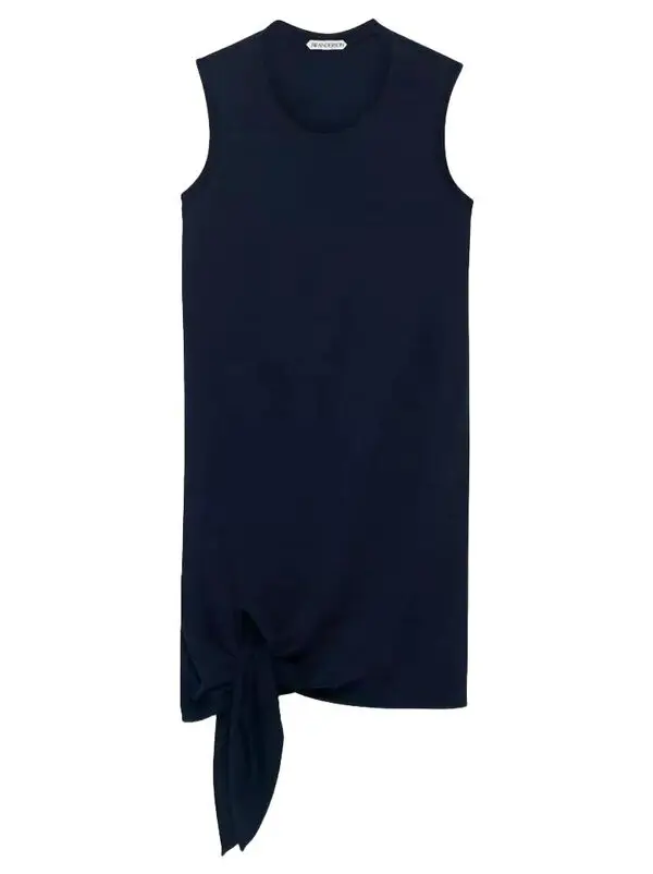 JW Anderson Navy Knotted Mini Dress - Blue