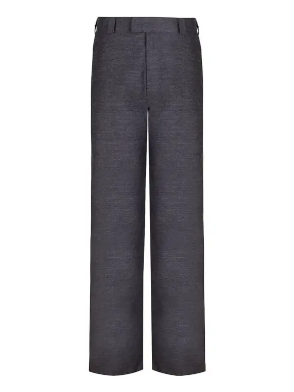 GUNDA HAFNER LTD Mid Rise Straight Leg Merino Trousers - Grey