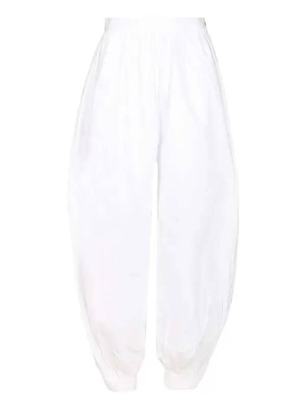 ROTATE BY BIRGER CHRISTENSEN Balloon Trousers In Organic Cotton - White