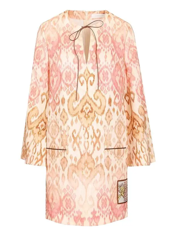 Zimmermann Aster Shift Short Dress - Multicolor