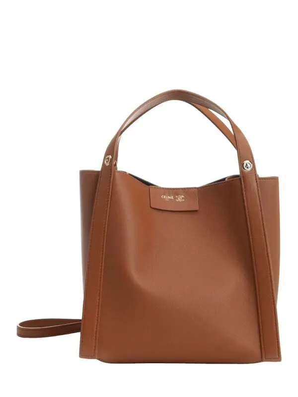 Celine Small Leather Cube Bag - Brown