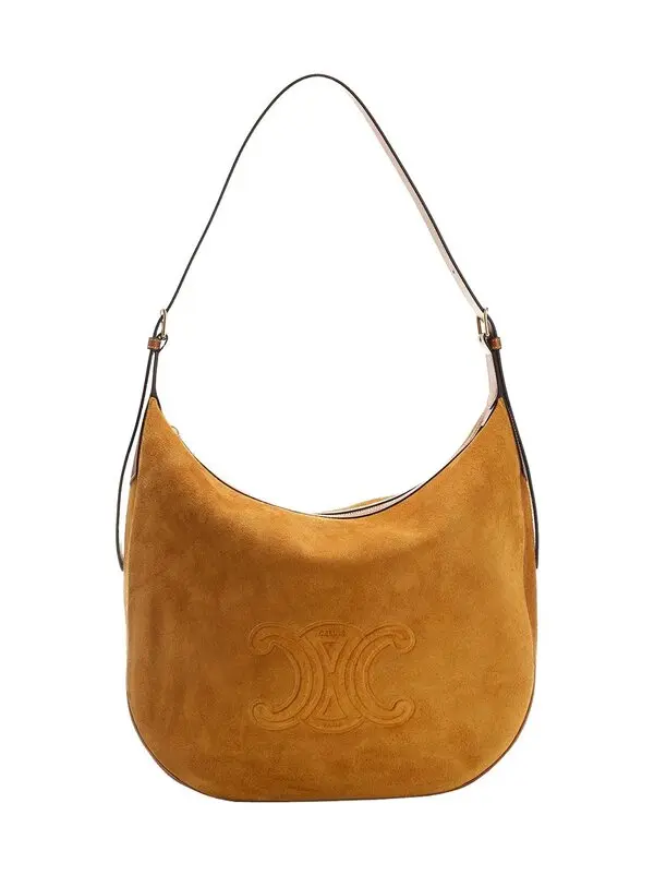 Celine Heloise Suede Hobo Bag - Brown
