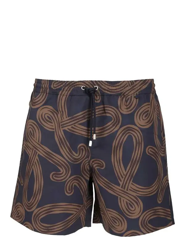 Loewe Printed Swim Shorts - Blue