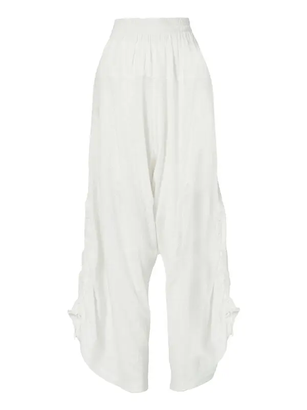 ZHENABIA Duo Salwar Boho Harem Pants - White