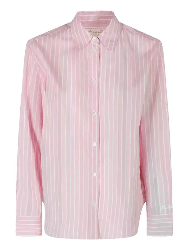 MC2 SAINT BARTH Meredith Striped Shirt - Pink